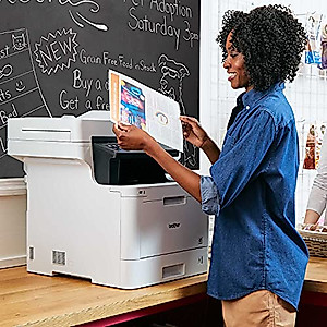 Brother MFC-L8900CDWB All-in-One Wireless Color Laser Printer for Office - 4-IN-1 Print Copy Scan Fax - 5" Touchscreen LCD, Duplex Printing, 33 ppm, 2400 x 600 dpi, 70-Sheet ADF, Tillsiy Printer Cable