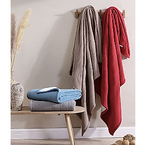 Eddie Bauer - Throw Blanket, Soft & Plush Heated Blanket, Cozy Fleece Bedding with Sherpa Reverse, 5 Heat Setting, Ash