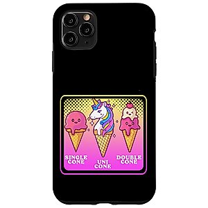 iPhone 11 Pro Max Single Cone Uni Cone Double Cone Unicorn Ice Cream Case