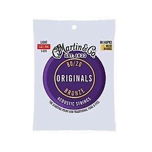 Martin Guitar Original Acoustic M170, 80/20 Bronze, Extra Light-Gauge Guitar Strings
