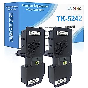LAIPENG Compatible TK-5242 TK5242 Toner Cartridge 4000 Pages for Kyocera ECOSYS P5026cdn P5026cdw M5526cdn M5526cdw Laser Printers TK 5242（Black x 2）