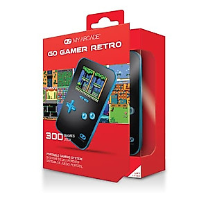 My Arcade Go Gamer Portable - Handheld Gaming System - 300 Retro Style Games - Battery Powered - Full Color Display - Volume Buttons - Headphone Jack - Electronic Games