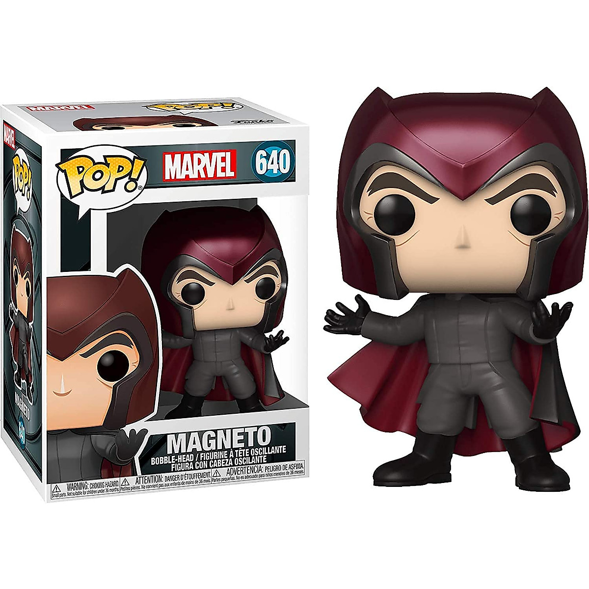 POP Marvel: X-Men 20th Anniversary - Magneto Funko Pop! Vinyl Figure (Bundled with Compatible Pop Box Protector Case), Multicolored, 3.75 inches