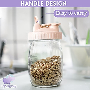 4pcs Mason Jar Lids Wide Mouth with Pour Spout & Leak-Proof Flip Cap | BPA-Free (Jars Not Included)