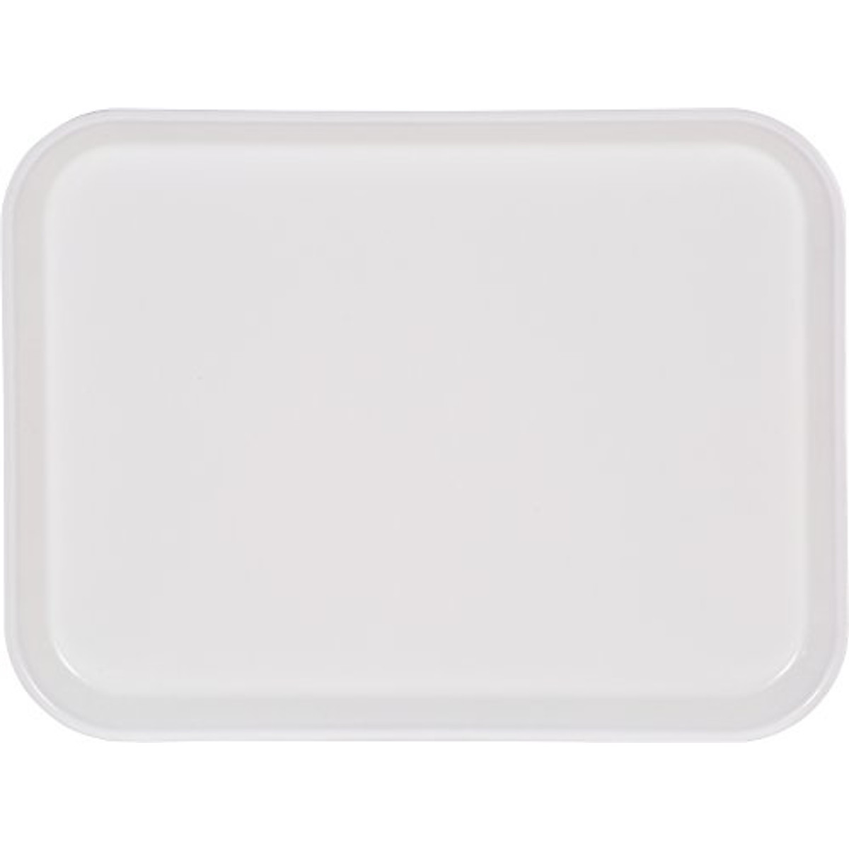 Carlisle FoodService Products 1410FG001 Glasteel Fiberglass Cafeteria/Fast Food Tray, NSF Certified, 13 3/4" Length x 10 5/8" Width, Bone White (Pack of 12)