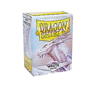 Dragon Shield Matte White 100 Protective Sleeves