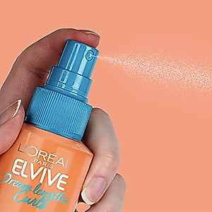 L’Oréal Paris Elvive Dream Lengths Curls Refresh and Reshape leave-in spray, Paraben-Free with Hyaluronic Acid and Castor Oil. Best for wavy hair to coily hair, 4.4 fl oz