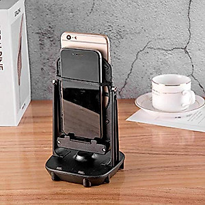 USvictory Phone Swing Steps Counter Compatible for Pokemon Go Cellphone Pedometer Accessories (USB Cable, Support 2 Phones, Smart Watch, Mute Version) Quick Steps Earning Device (Black)