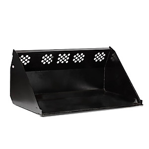 Titan Attachments 84" Bucket Attachment, Tractor & Skid Steer Quick Tach Accessory, High Volume Light Material Bucket, 0.5" Thick Skid Steer & Tractor Bucket Cutting Edge, for Snow & Light Materials