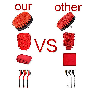 22 Pcs Car Cleaning Tools Kit, Car Detailing Brush Set, Auto Detailing Drill Brush Set, Car Detailing Kit with Carry Bag for Cleaning Automobile Interior, Exterior, Wheels, Dashboard, Leather, Wiper