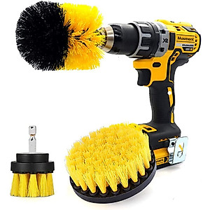 20Piece Drill Brush Attachments Set, Bathroom Surfaces Tub, Shower, Tile and Grout All Purpose Power Scrubber Cleaning Kit –Grout Drill Brush Set – Drill Brushes Set Drill Brush Power Scrubber