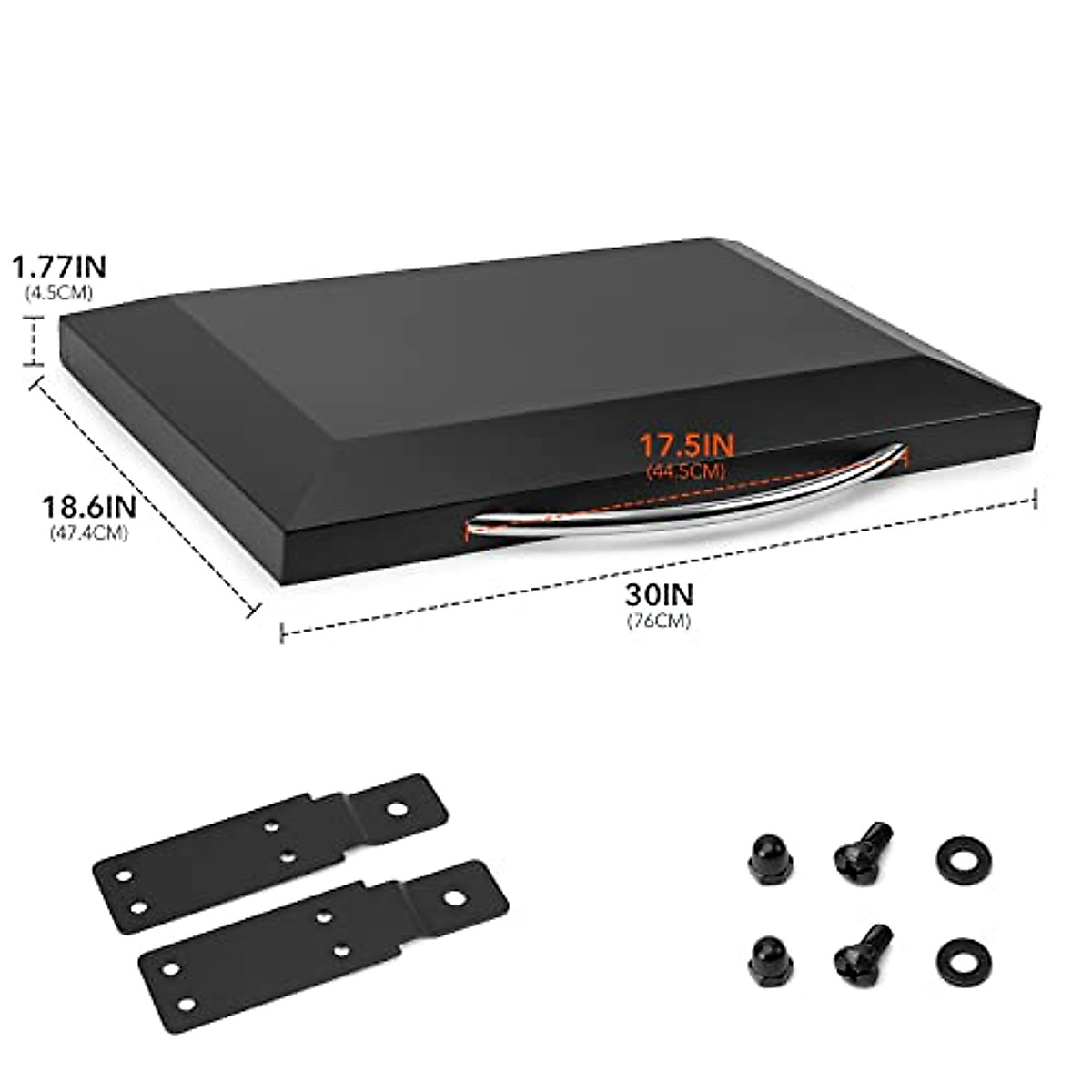 Stanbroil Table Top Griddle Hood, Hard Cover Hood Fits Blackstone 28 inches Front Grease Flat Griddle, Black