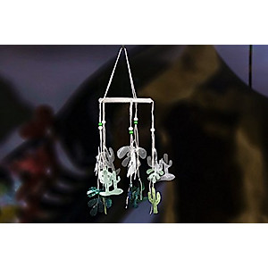 Roser Life Hanging Mobile Art⎮Baby Mobile⎮Sky Mobile⎮Eclectic Decor⎮Handmade Nursery Crib Boy Girl Kids Infant Adult Ceiling Home Outdoor Garden Green Cactus Decorations (Pack of 1)