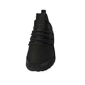 adidas Lite Racer Adapt 5.0 Running Shoe, Black/Black/Grey, 4 US Unisex Big Kid