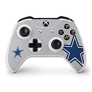 Skinit Decal Gaming Skin Compatible with Xbox One S Controller - Officially Licensed NFL Dallas Cowboys Retro Logo Design
