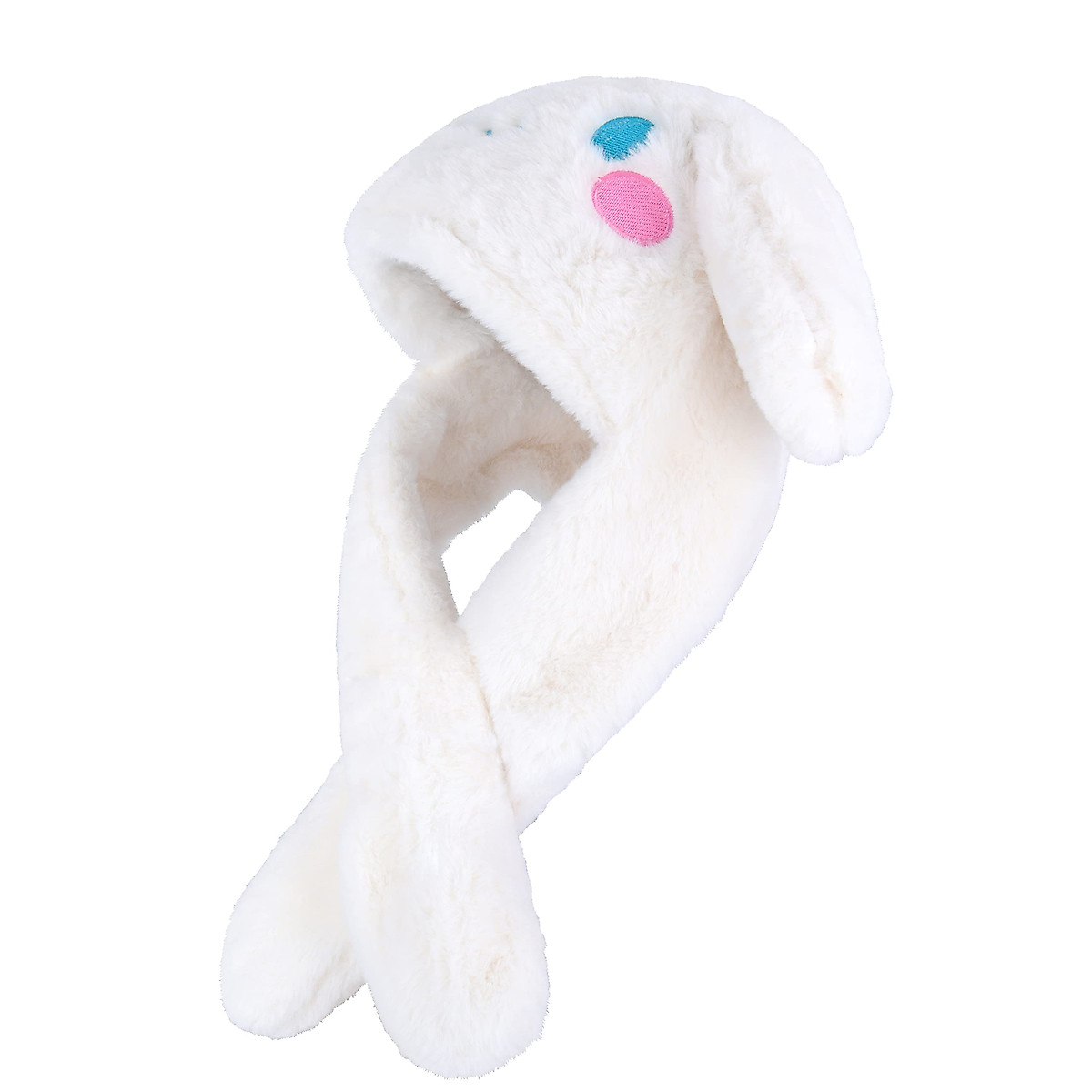 Roffatide Anime Cinnamoroll Dog Ear Moving Jumping Hat Fluffy Beanie Cap Soft Warm Winter Head Wear Cute Hats for Women Beige