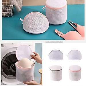 3Pieces Bra Wash Bags For Lingerie Mesh Delicate Zipper Laundry Bag For Women College Girl Underwear Sock Stockings Bra Washing Bags For Laundry Small Small Laundry Bra Bags For Washing Machine