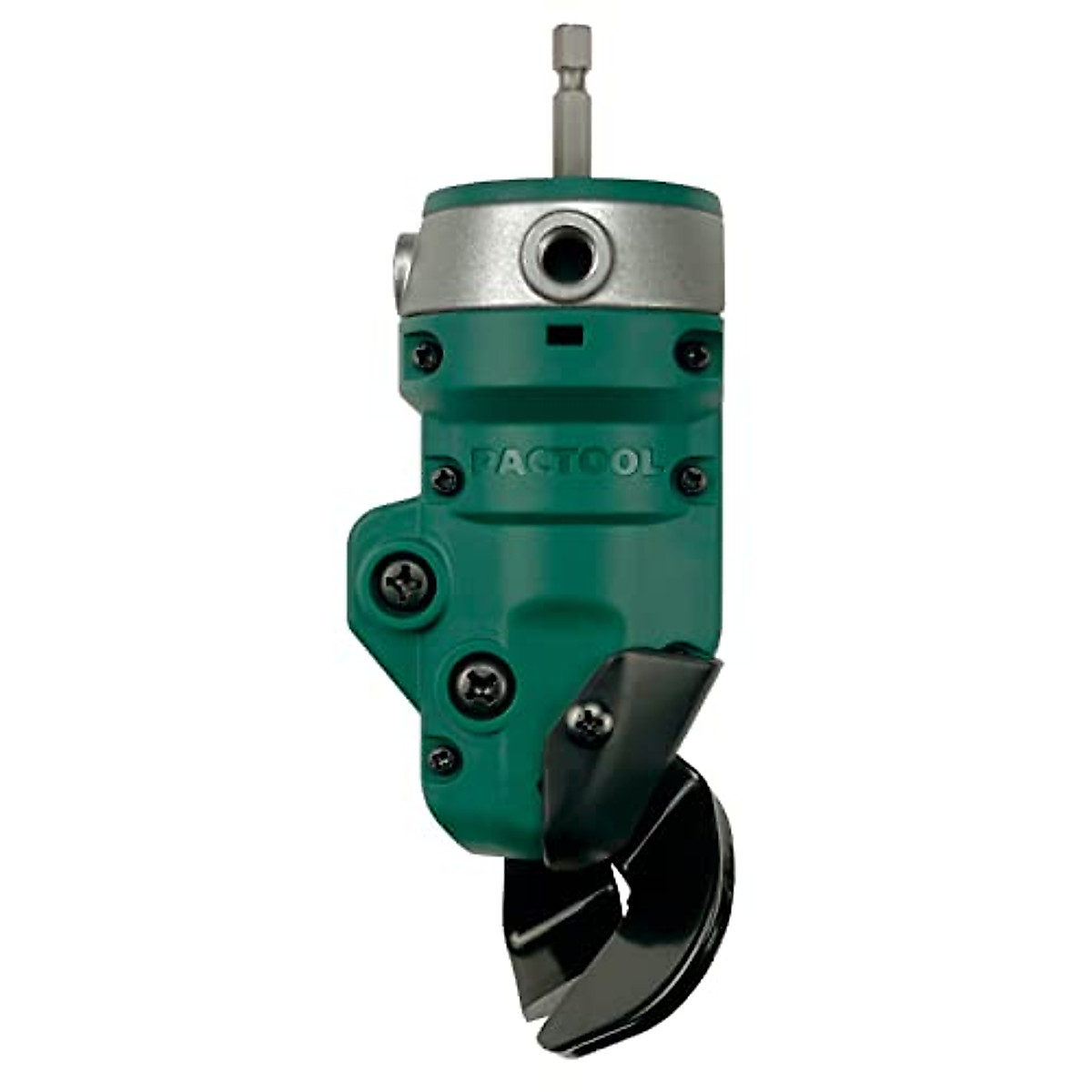 PacTool SS701 Snapper Shear - Sheet Metal Shears - Sheet Metal Cutter Drill Attachment - Cut Up to 18-Gauge Galvanized Steel, Aluminum, and Copper - Sheet Metal Tools - Carpenter Tools and Accessories