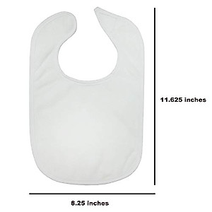 Neat Solutions 2-Ply Knit Terry Solid Color Feeder Bibs in White - 10 Count(Pack of 1)