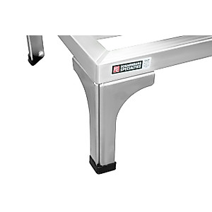 SHOPCraft Heavy Duty Aluminum Dunnage Rack, 20” X 36” X 7.5” Industrial Grade Aluminum Storage Rack, Commercial Food Service Storage Rack