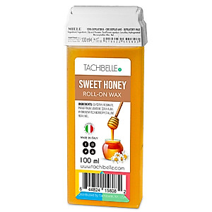 TACHIBELLE ROLL-ON wax, body Hair Removal Wax Cartridge, for Professional or Home uses Made In Italy (Sweet Honey, 1 Count)