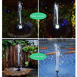 Lewisia 6W Solar Fountain Pump with Battery Backup for Patio Pool Koi Pond Bird Bath Garden Decoration Submersible Solar Powered Water Pump Kit
