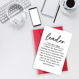 Perfect Bosses Day Card Gifts for Boss Leader, Humor Leader Definition Gift for Boss Lady, Happy Boss's Day Card for Your Leader, Boss Day Card from Staff Coworker Employee, Birthday Card for Leader