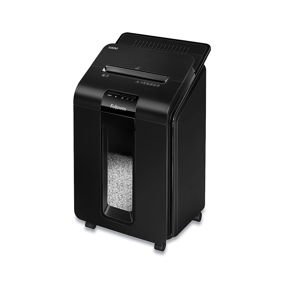 Fellowes AutoMax Micro-Cut 100M Commercial Office Auto Feed 2-in-Paper Shredder with 100-Sheet Capacity