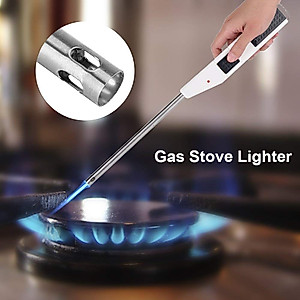 Fdit Electronic Kitchen Gas Stove Lighter Oven BBQ Candle Safety Ignitor Home Kitchen Outdoor Camping Picnic Use(Black)