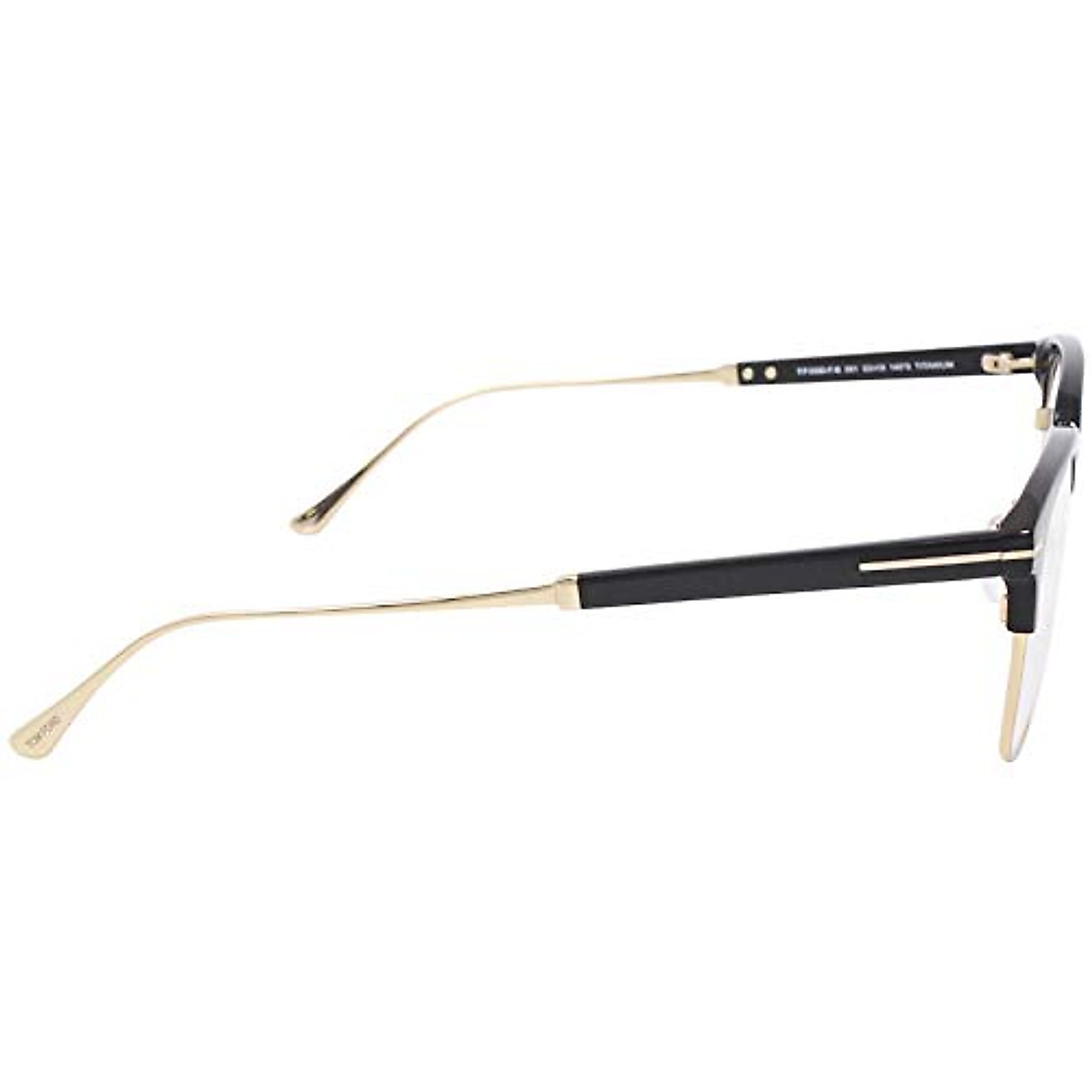 Eyeglasses Tom Ford FT 5590 -F-B 001 Shiny Black, Rose Gold/Blue Block Lenses