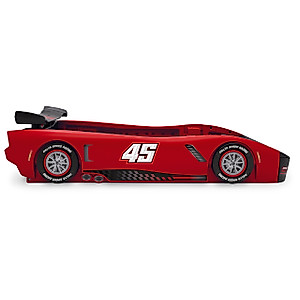 Delta Children Sport Race Car Twin Bed, Red