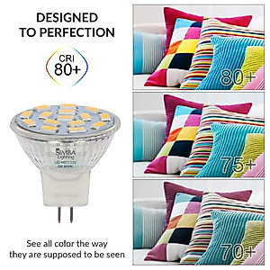 Simba Lighting LED MR11 Flood Light Bulbs (4 Pack) 12V 3W 20W Halogen Replacement 2-Pin 240lm for Landscape, Accent, Track Lights, and Christmas Tree Fiber Optics, GU4 Bi-Pin Base, 4000K Natural White