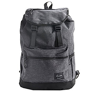 Korea Fashion Men's Daily School Backpack Travel Sport Business Unisex Students (Dark Gray)