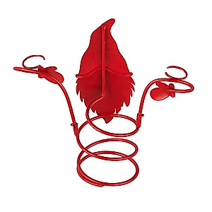 The Lakeside Collection Wine Bottle&Glass Holder-Gnome