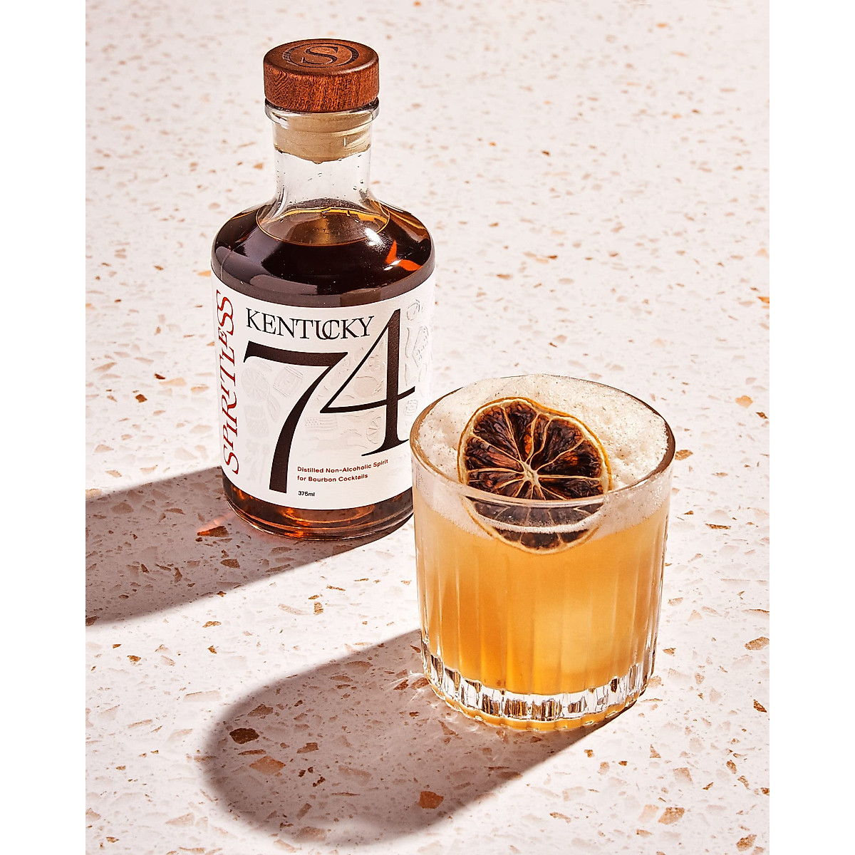 SPIRITLESS Kentucky 74 | Non-Alcoholic Bourbon Whiskey Spirit | Fully Distilled & Award-Winning Mocktail & Cocktail Ingredient | For Halfsies or Fully Spiritless | Non-GMO & Vegan | 700 ml Bottle