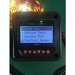 EPEVER Remote Meter MT50 for MPPT Solar Charge Controller LCD Display Monitoring Setting Reading for Tracer-AN, Triron-N, XTRA Series Regulator (MT-50 Remote Meter)