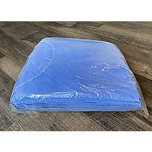 200-Pack Level 2 Disposable Isolation Gown Baluster Fully Closed Double Tie Neck and Waist, SMS 35g, Knitted Cuffs, Fluid Resistant, Blue, Unisex