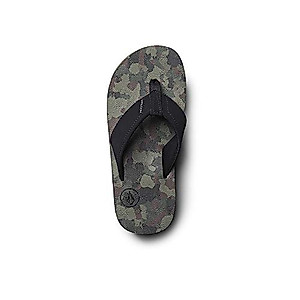Volcom Big Kids Unisex Victor Flip Flop Sandal Dark Camo 2 Big Kid