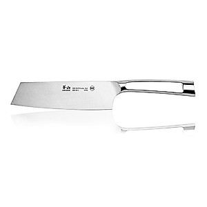 Cangshan N1 Series German Steel Forged Nakiri Vegetable Cleaver, 7" Blade, Silver