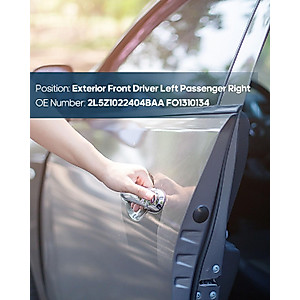 ECCPP Door Handles Exterior Outside Outer Front Driver Passenger Side for 1998-2011 for Ford Ranger Black(2pcs)