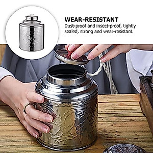 Terrarium Tea Canister Tea Sealing Jar Stainless Steel Tea Canister Tinplate Storage Canister Food Storage Container for Loose Tea Coffee Bean Sugar Salt (50g) Decaf Coffee