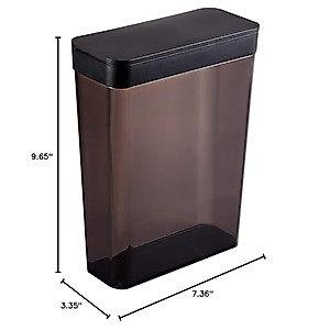 Yamazaki Home Tower Airtight Dry Food Storage Container With Sliding Lid | Kitchen & Pantry Organization | Cereal, Grains, Pasta, And Flour - Abs Plastic - 9.5 Cups, 2.3 Liters