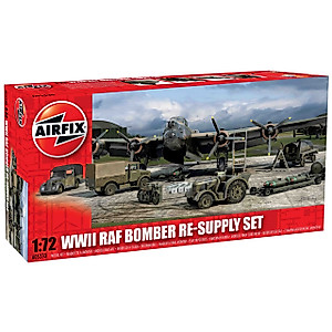 Airfix A05330 WWII RAF Bomber Re-Supply Set, 1:72 Scale, Green,grey