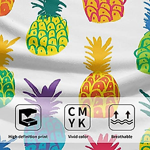 Giwawa Pineapple Fruit Soft Highly Absorbent Hand Towel 2 Pack,Tropic Summer Fruit Towels Multipurpose Bathroom Bath Kitchen 14.4 x 28.3 Inch Fingertip Towel,for Kitchen,Beach,Gym,Swim