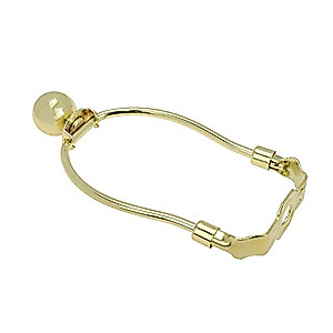 HONJIE 5 inch Gold Lamp Harp， Lamp Harp Holder for Table and Floor Lamps 2 Sets