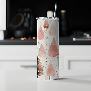 Cartoon Christmas Tree insulated tumblers，Cartoon Christmas Tree coffee cup Gift，Cartoon Christmas Tree Drinking Glasses-Tea Cup-Coffee Mug tumbler with lid and straw 20 oz insulated tumbler cups