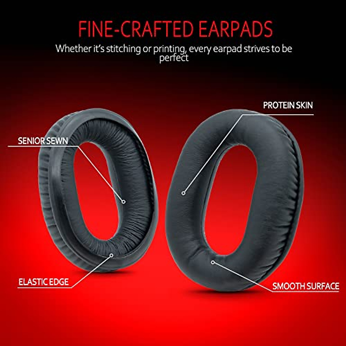 Krone Kalpasmos Replacement Ear Pads for Sony MDR-RF995R, Compatible with Sony WHRF400R WH-RF400R MDR-RF995RK MDR-RF895RK Headphone, Soft Leather Foam Ear Cushions for Sony Headphone