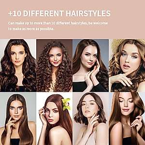 Hair Straightener - Flat Iron - Ceramic Hair Straightener and Curler 2 in 1-Flat Iron for Hair Prizm - 15 S Fast Heating-Maximum 450 DF (1.1 Inch,Champagne Gold)