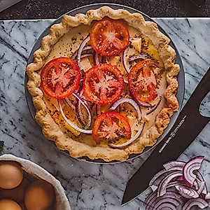 Schmidt Brothers - Jet Black Series 7-Piece Kitchen Knife Set, High-Carbon German Stainless Steel Cutlery, Pure Matte Black Titanium Finish With Clear Acrylic Magnetic Knife Block