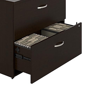Bush Business Furniture OIAH011MRSU 2 Drawer Lateral File Cabinet | Locking Storage for Letter, Legal, and A4-Size Documents, Mocha Cherry